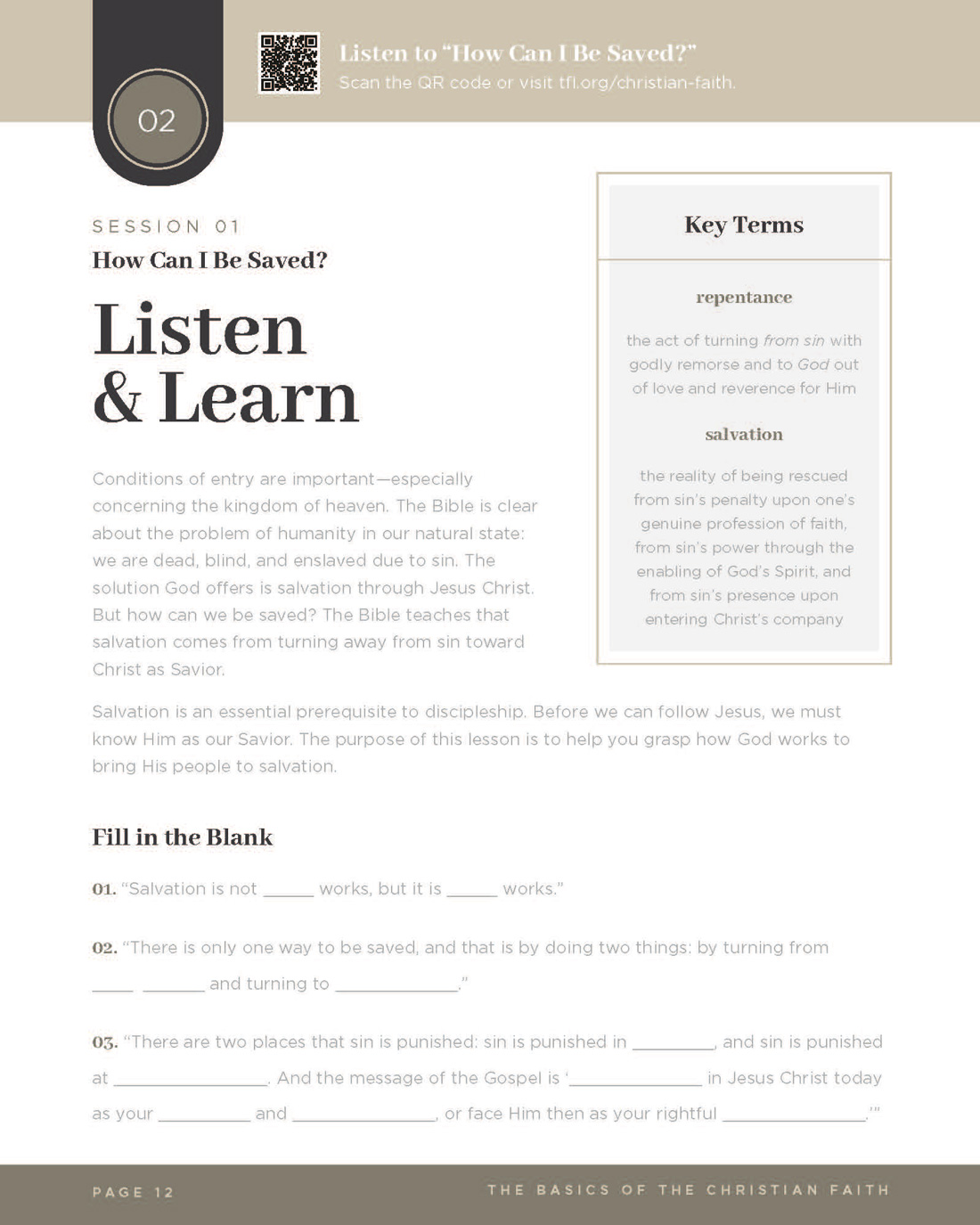 The Basics of the Christian Faith Study Guide - Store - Truth For Life