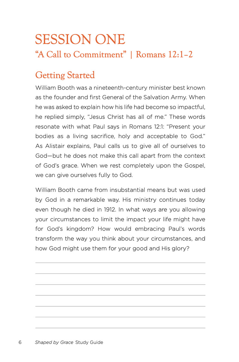 ‘Shaped By Grace’ Study Guide - Store - Truth For Life