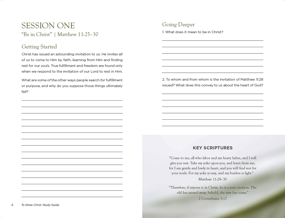 ‘To Know Christ’ Study Guide - Store - Truth For Life